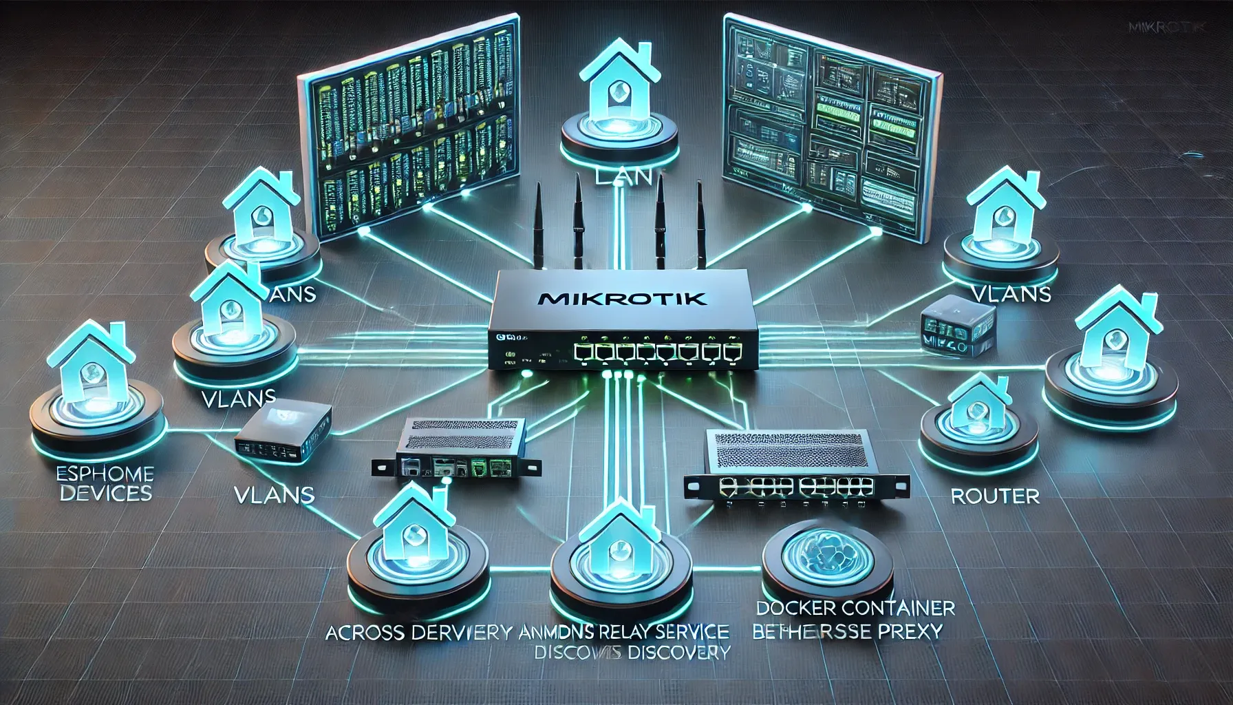 Managing ESPHome devices across VLANs using Mikrotik Router with mDNS relay and Docker container ...