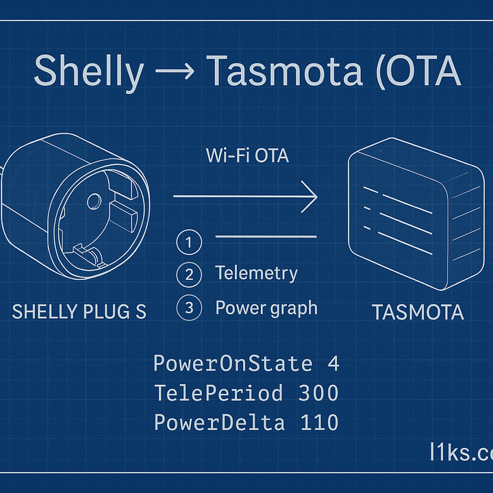 Convert Shelly → Tasmota (OTA) and tune it for power-only monitoring ...
